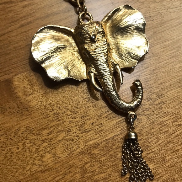 Vintage | Jewelry | Vintage Gold Elephant Chain Necklace | Poshmark